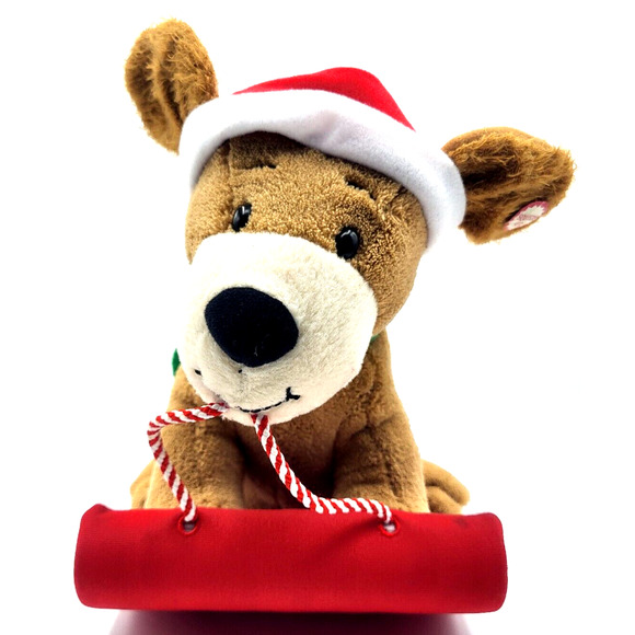 Hallmark | Accents | Hallmark Rockin Rover Musical Puppy On Red Sled ...